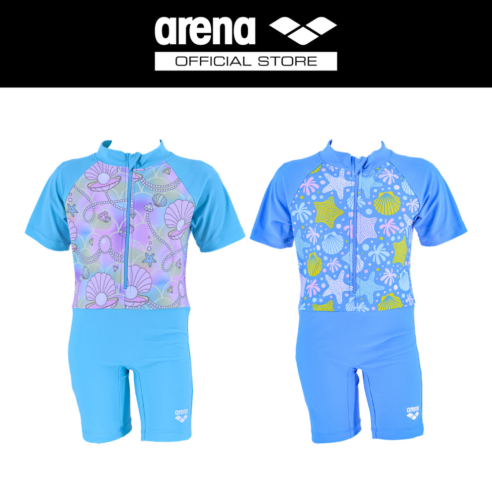 ชุดว่ายน้ำเด็ก Arena Body Suit แขนสั้นมีซิป กันแดด UV